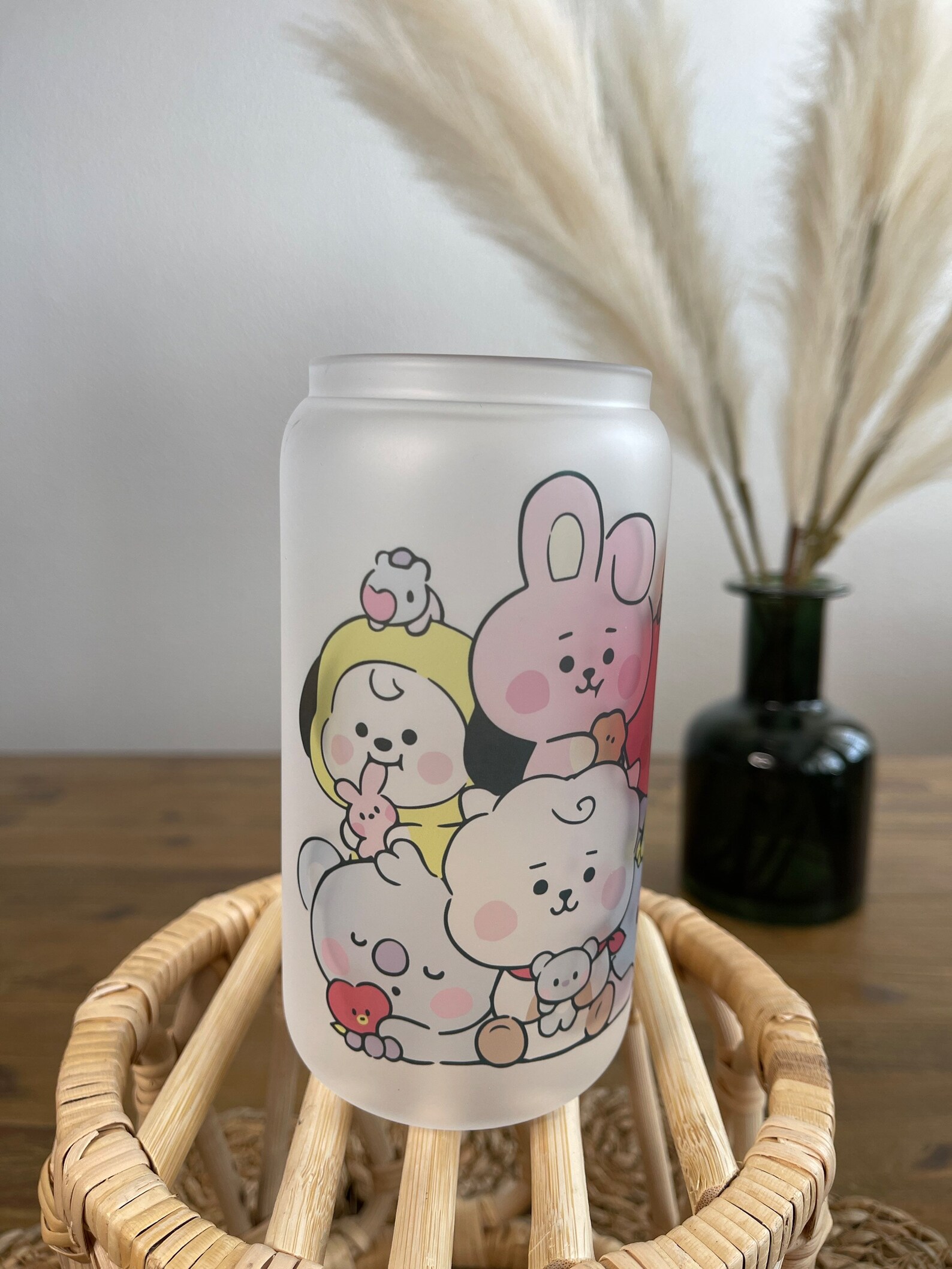 BTS Frosted Glass Can / My Little Buddy Cup / Iced Coffee - Etsy