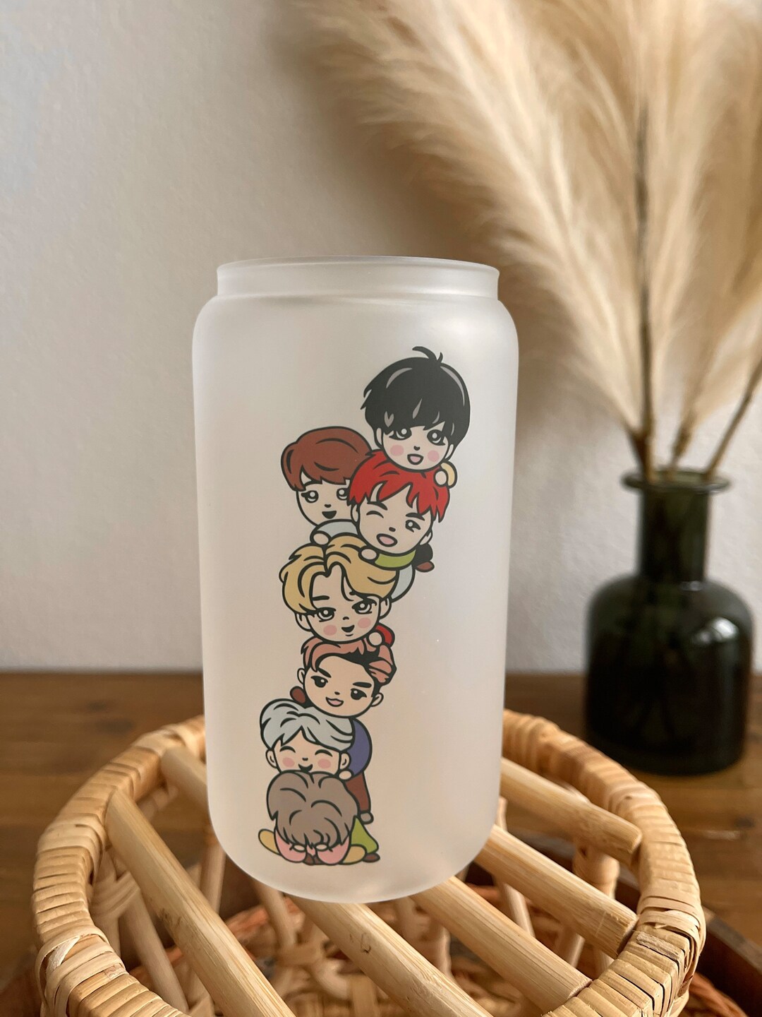 BTS Frosted Cup / Iced Coffee Cup / Beer Glass Can / Glass Tumbler ...
