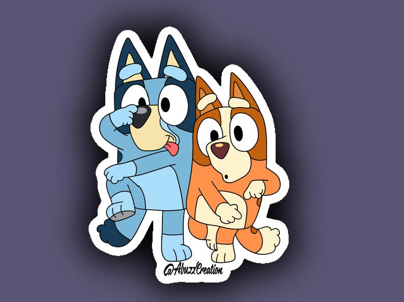 Bluey and Bingo Hug Sticker – 3-inch Die Cut Vinyl Decal – Waterproof ...