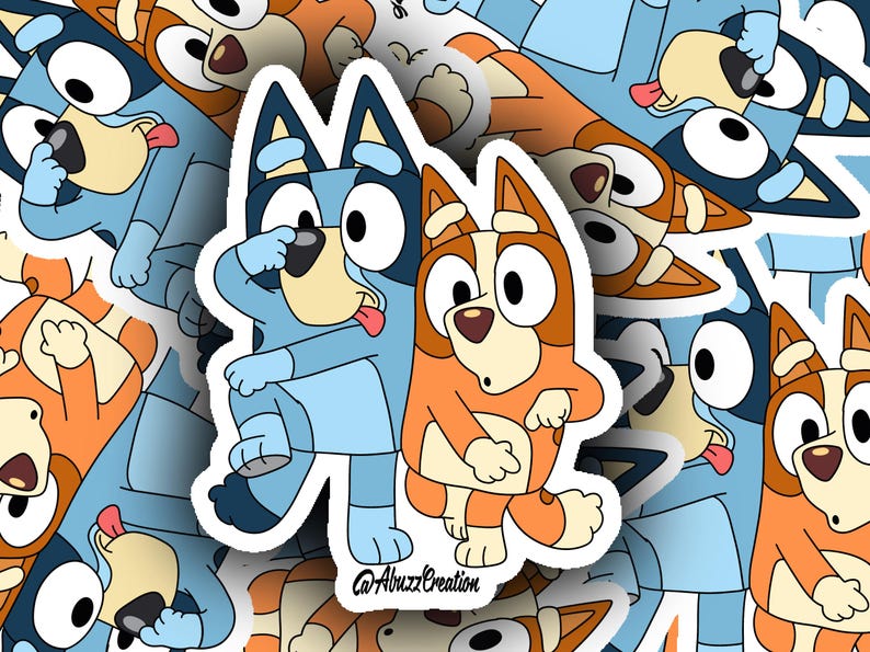 Bluey and Bingo Hug Sticker – 3-inch Die Cut Vinyl Decal – Waterproof ...