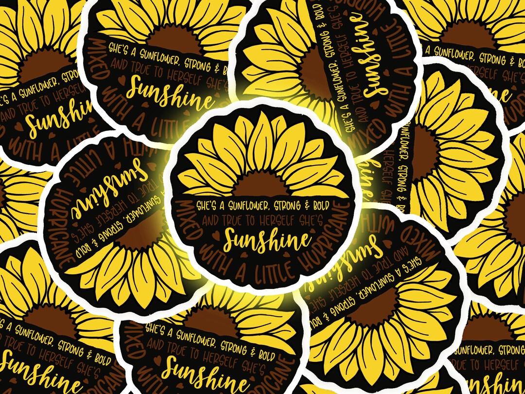 Sunflower Hurricane Glossy Vinyl Sticker - 3 Inch - Etsy