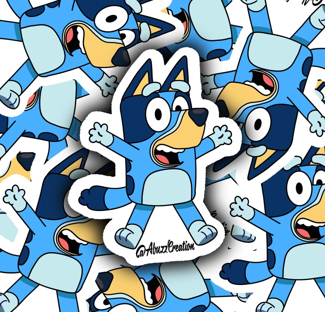 Bluey Sticker: Waterproof Vinyl Decal for Kids - 3-inch Die Cut - Etsy
