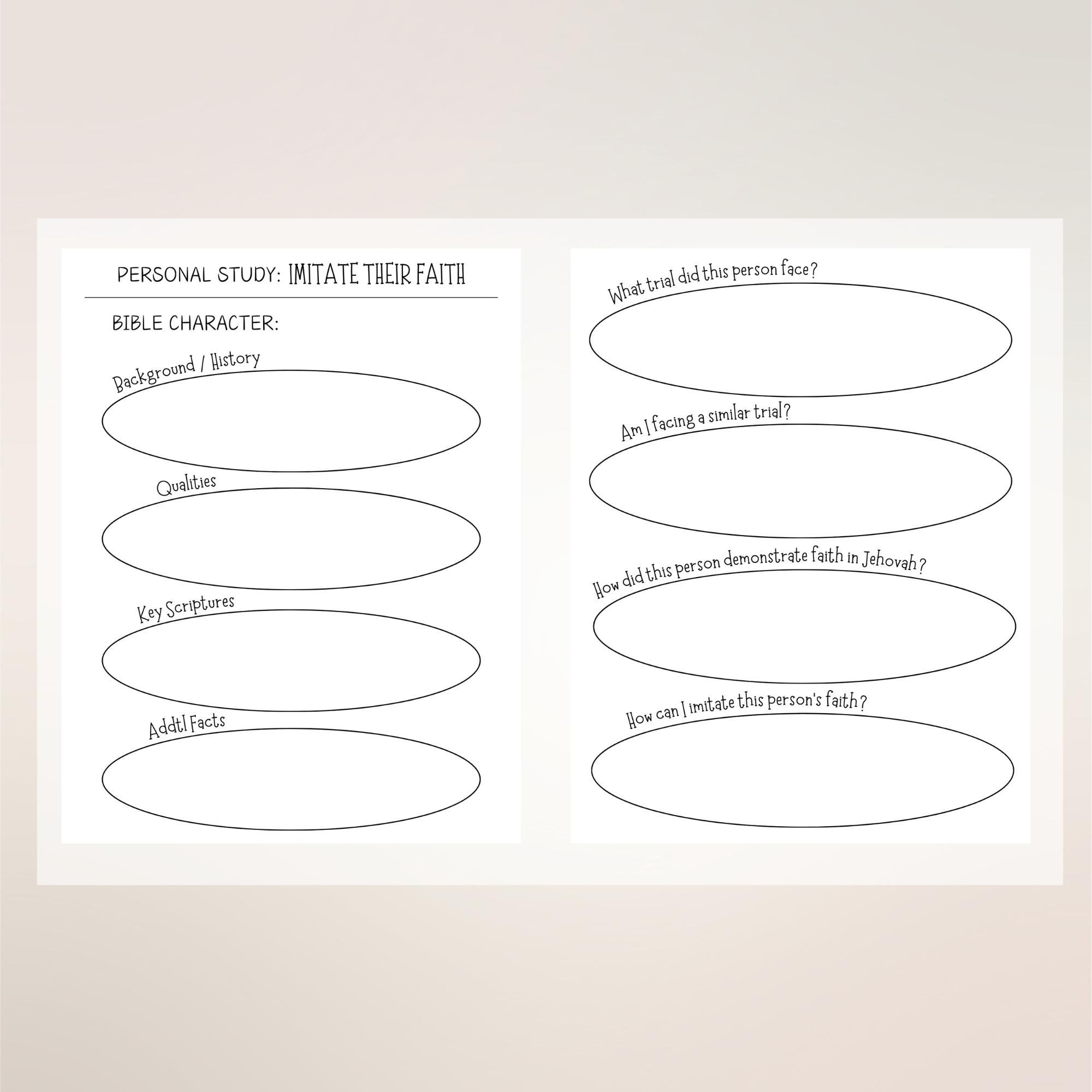 JW Imitate Their Faith Printable Worksheet for Personal Study & Family ...