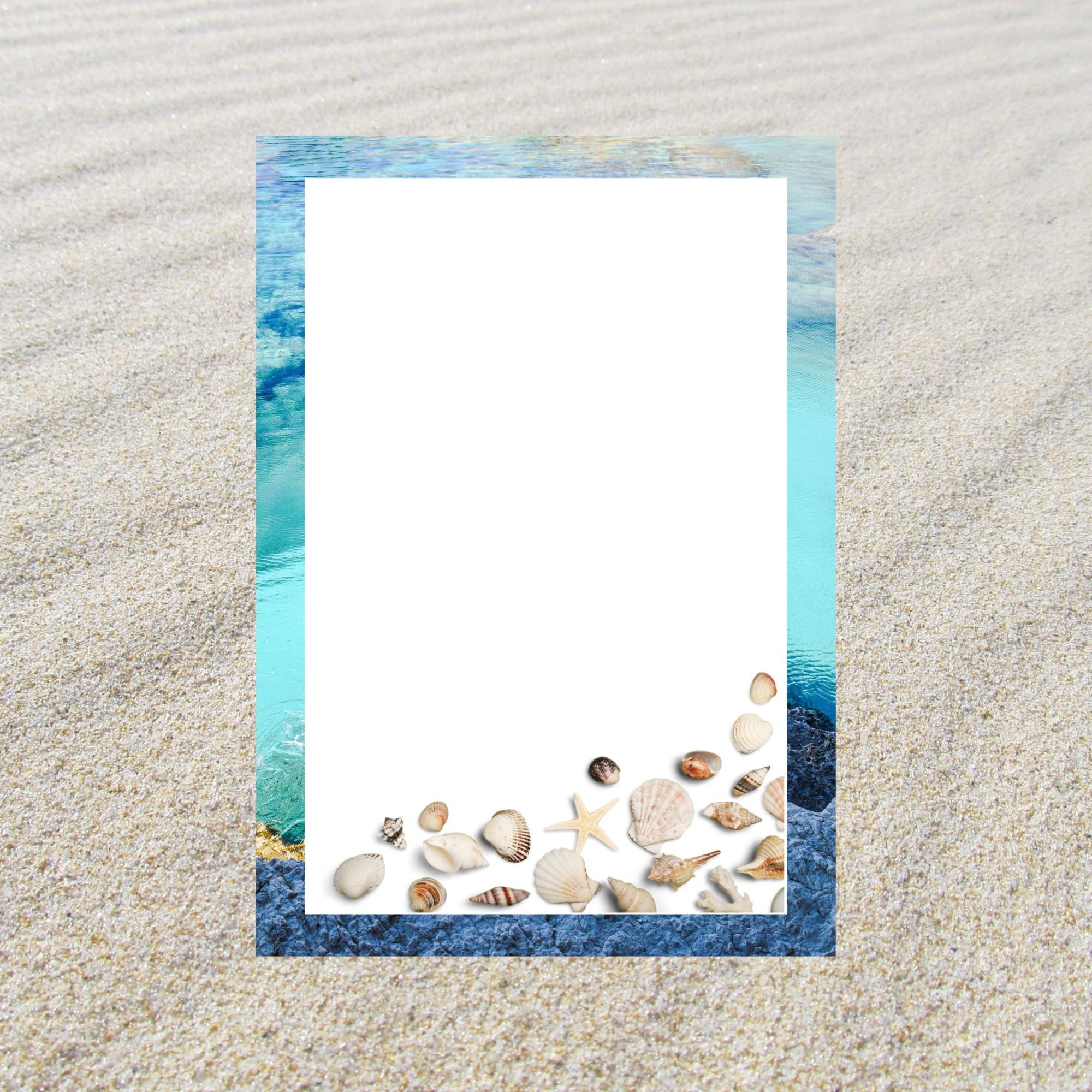 Printable Stationery | Instant Download | Digital | Beach Themed ...