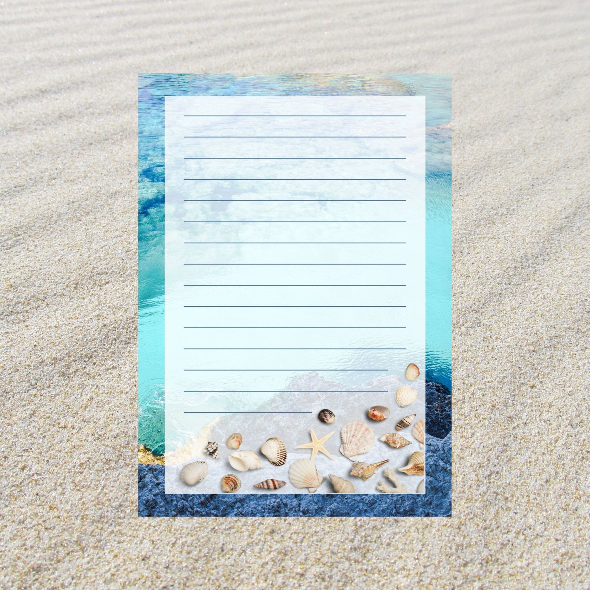 Printable Stationery | Instant Download | Digital | Beach Themed ...