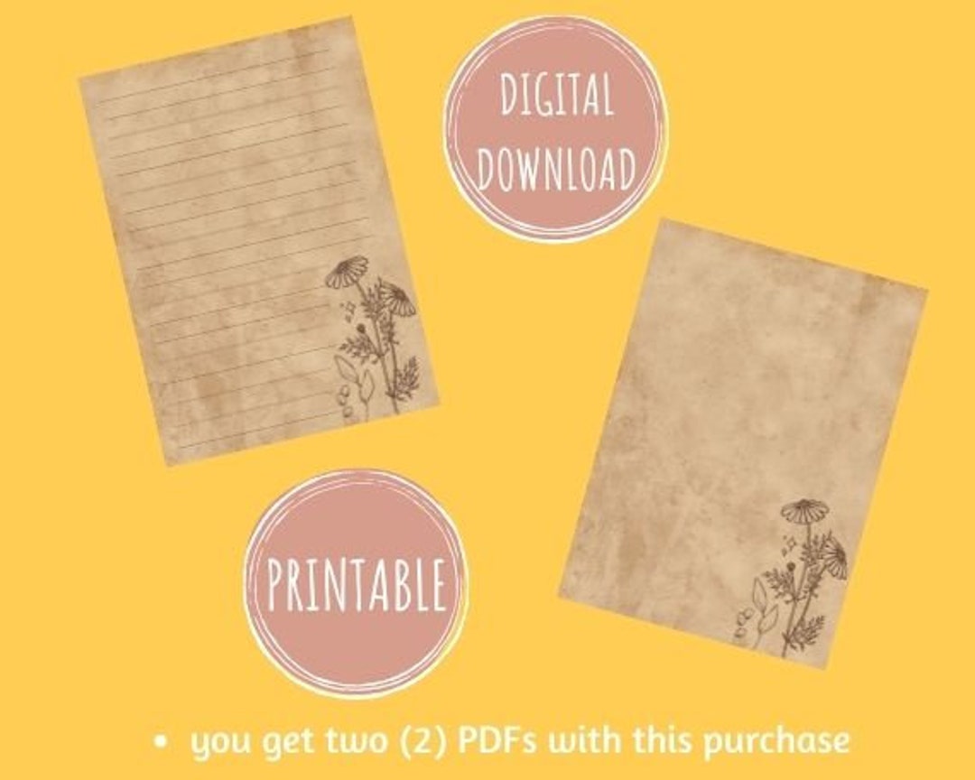 Printable Stationery Instant Download Digital - Etsy