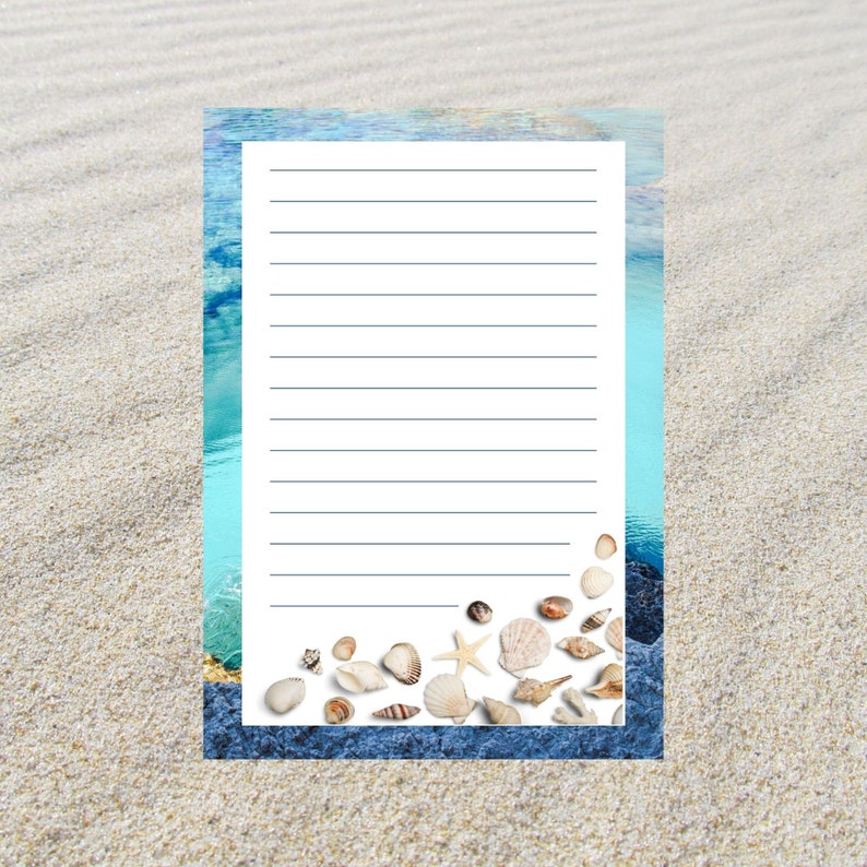 Printable Stationery | Instant Download | Digital | Beach Themed ...
