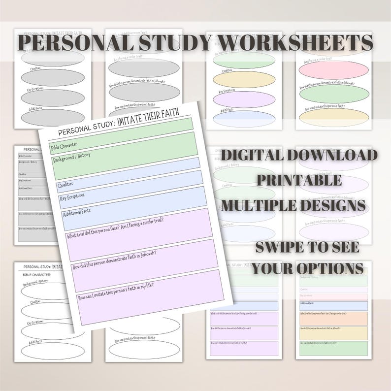 JW Imitate Their Faith Printable Worksheet for Personal Study & Family ...