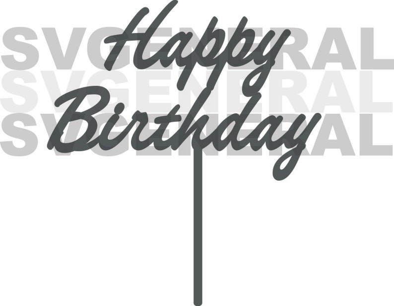 FELIZ CUMPLEAÑOS Script Font Topper SVG Cricut / Glowforge - Etsy México
