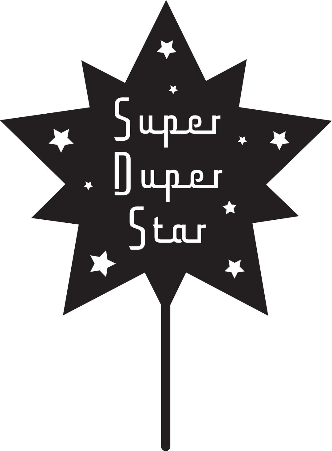 Topper super Duper Star SVG Glowforge / Cricut - Etsy