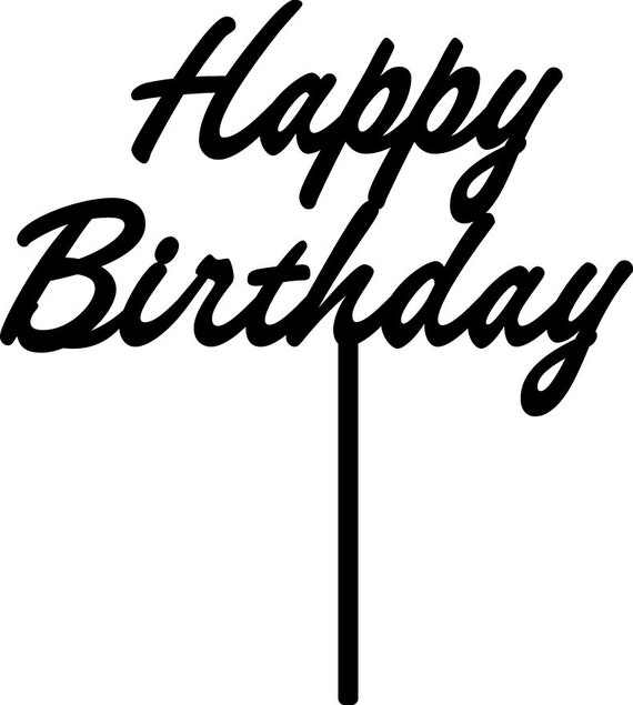 FELIZ CUMPLEAÑOS Script Font Topper SVG - Etsy España
