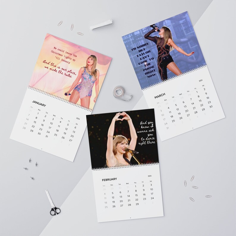 2024 Eras Wall Calendar, Taylor Swift Eras Tour Inspired, Taylors ...