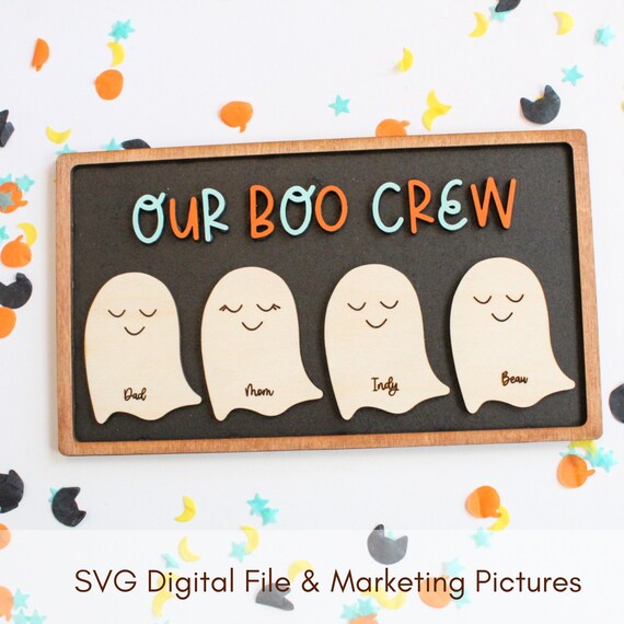 Our Boo Crew Family Sign SVG Ghost Family Sign Svg Halloween - Etsy