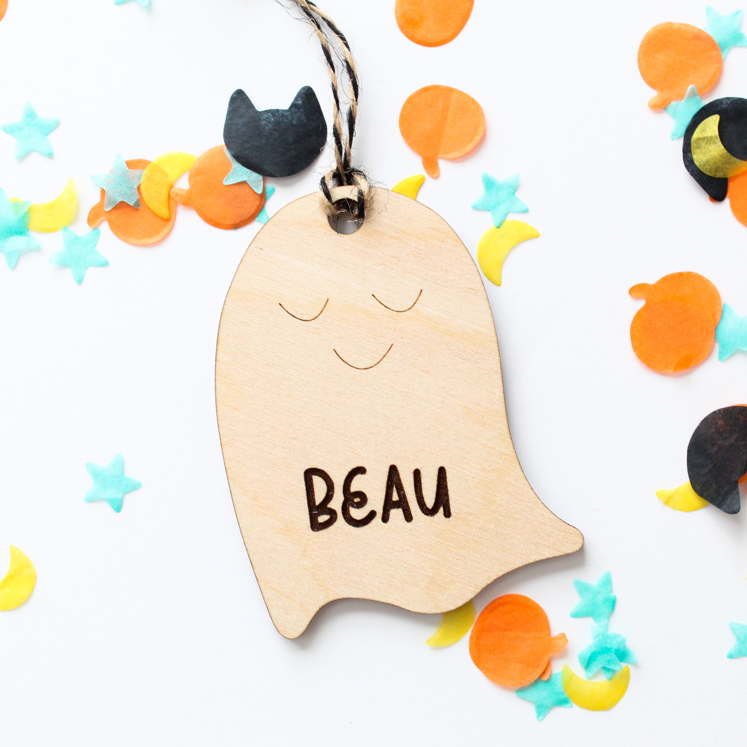 Halloween Ghost Tags SVG for Glowforge, Halloween Tag Bundle, Boo ...