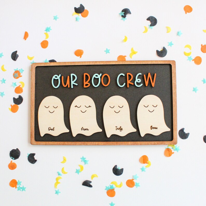 Our Boo Crew Family Sign SVG, Ghost Family Sign Svg, Halloween Svg ...