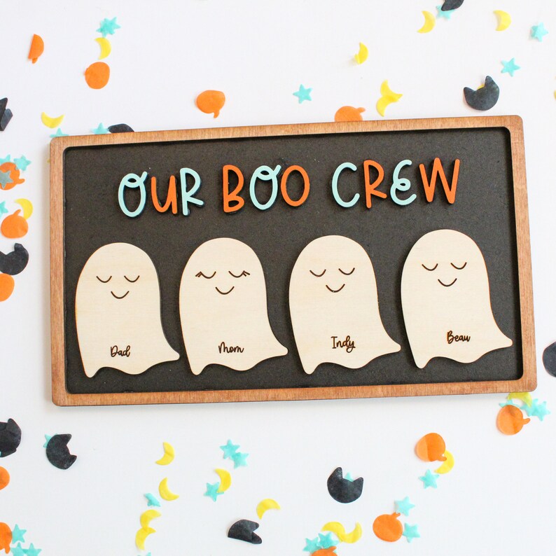 Our Boo Crew Family Sign SVG, Ghost Family Sign Svg, Halloween Svg ...