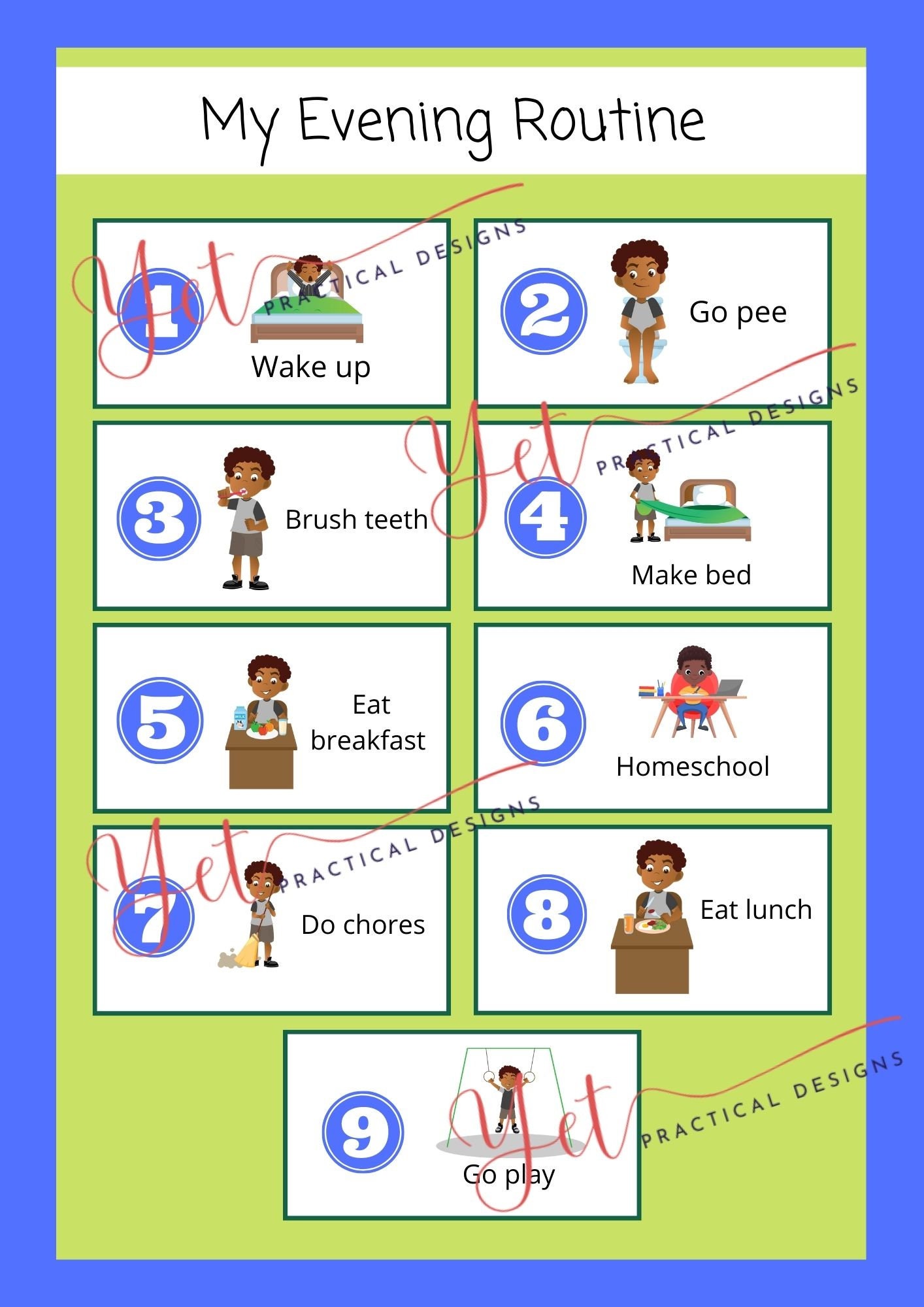 Personalized Picture Routine Chart - Etsy