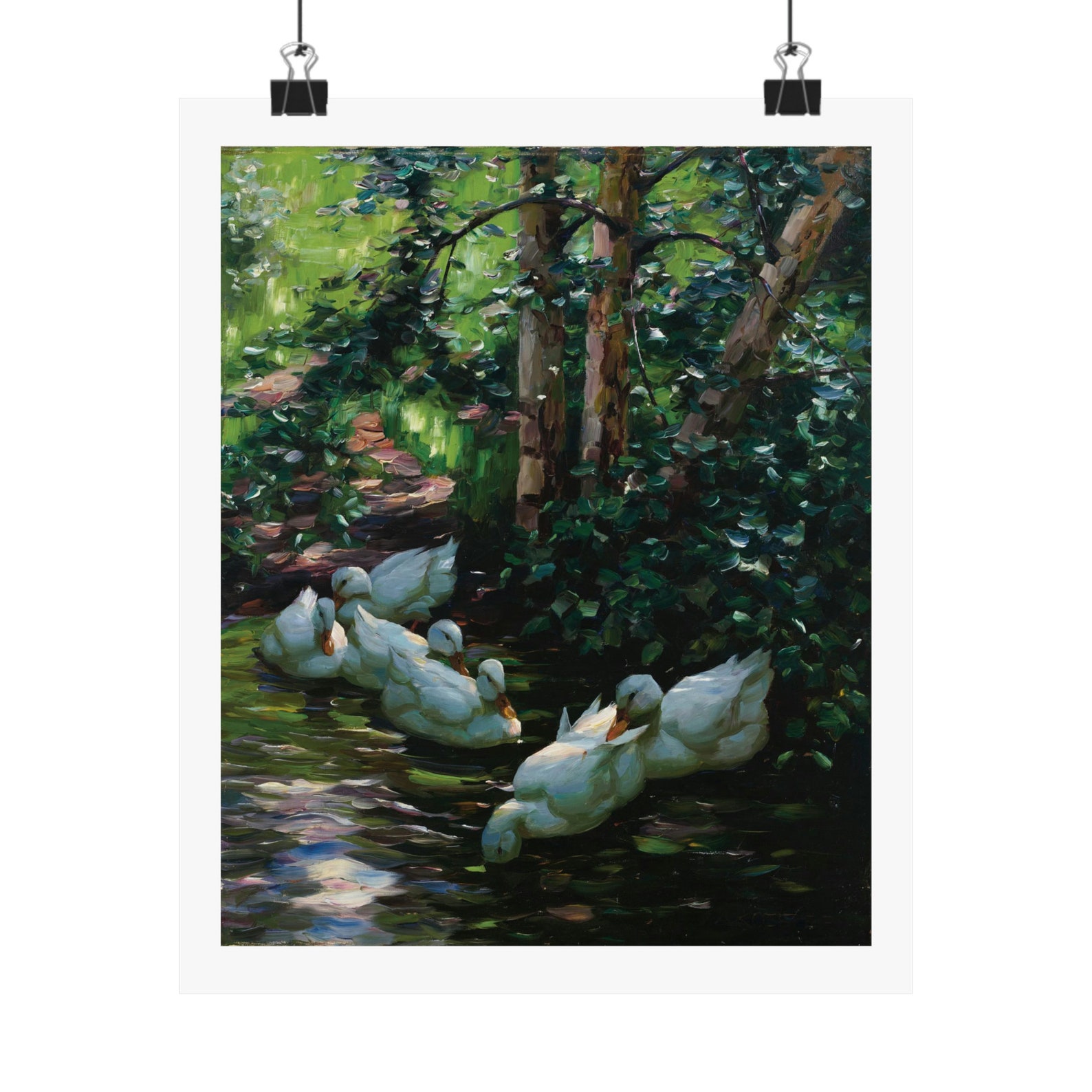 Six Ducks in Water (sechs Enten Im Wasser) by Alexander Koester - Etsy