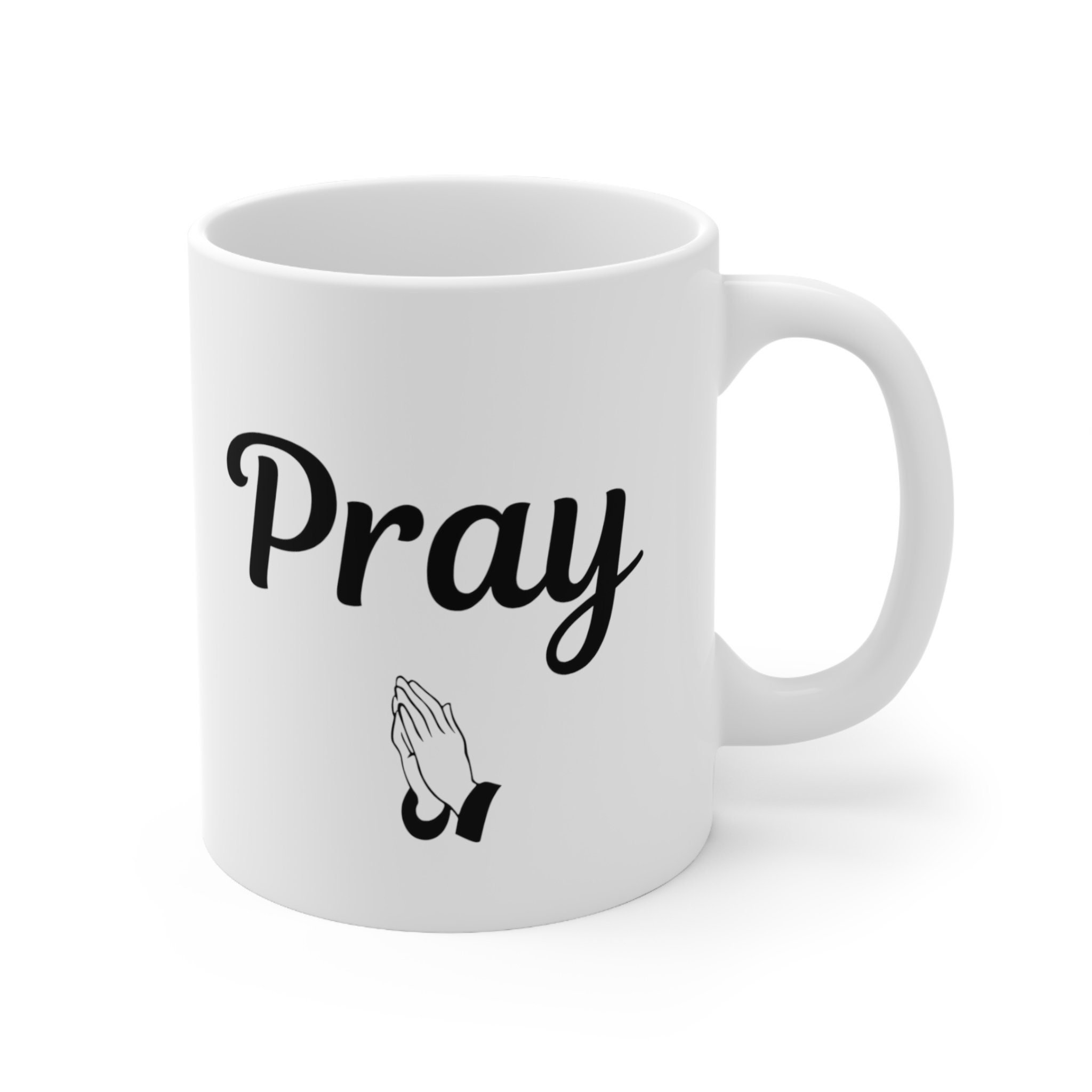 Pray Faith Praying Hands Coffee Mug Gift Christian Catholic Religious ...