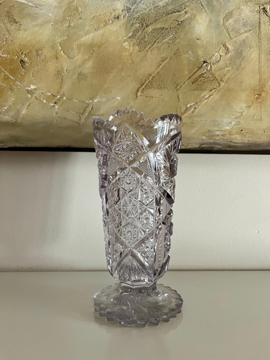 Imperial EAPG Vase Soft Lavender - Etsy