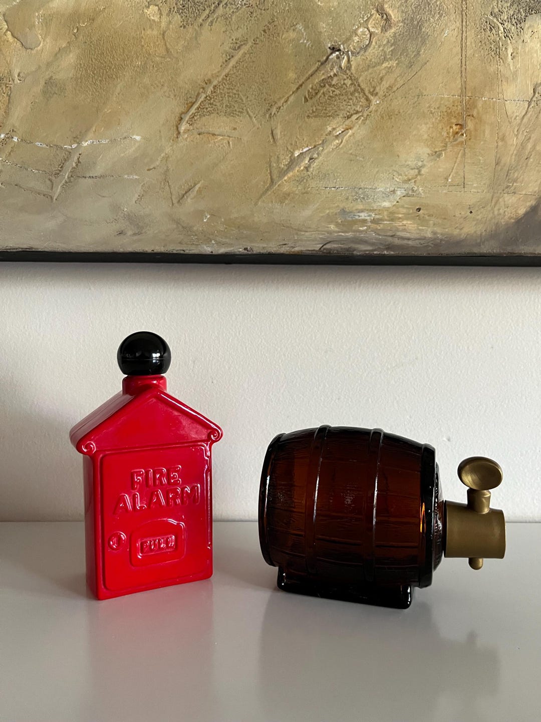 Cute 1970's Avon Fire Alarm Box & Beer Keg Bottles - Etsy