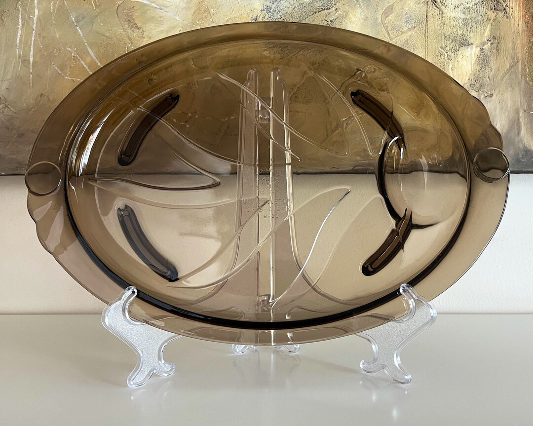Vintage Pyrex Fireside Amber Glass Footed Turkey Platter 815 - Etsy
