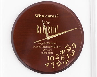 Funny Retirement Wall Clock - Etsy