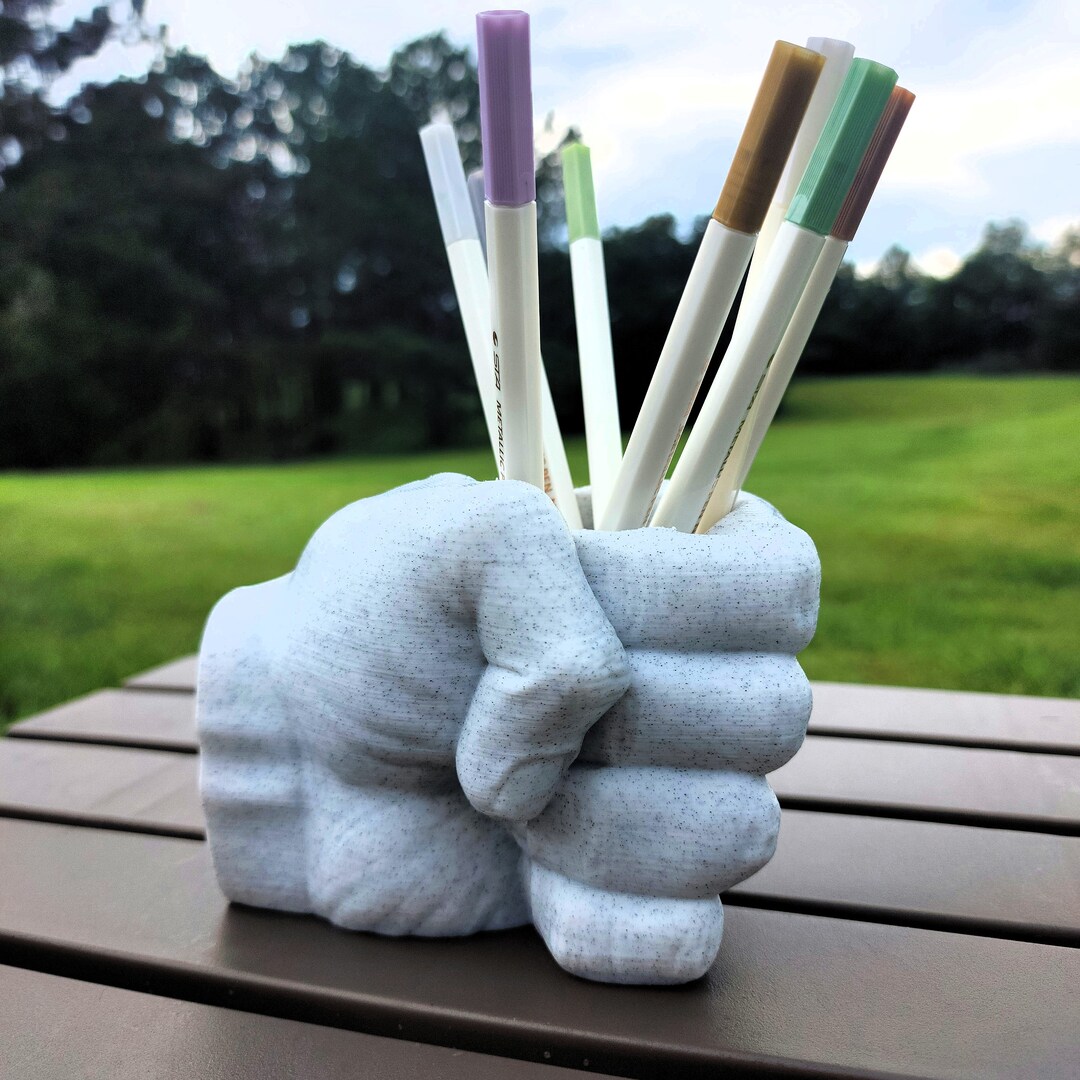 3D Printed Hand-shaped Pencil/marker Holder – Unique Desk Organizer ...