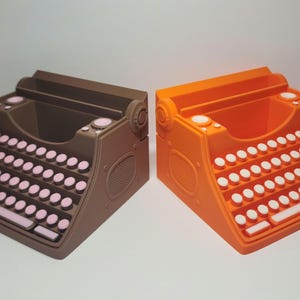 3D Printed Typewriter Sticky Note Holder: Retro Desk Organizer - Etsy