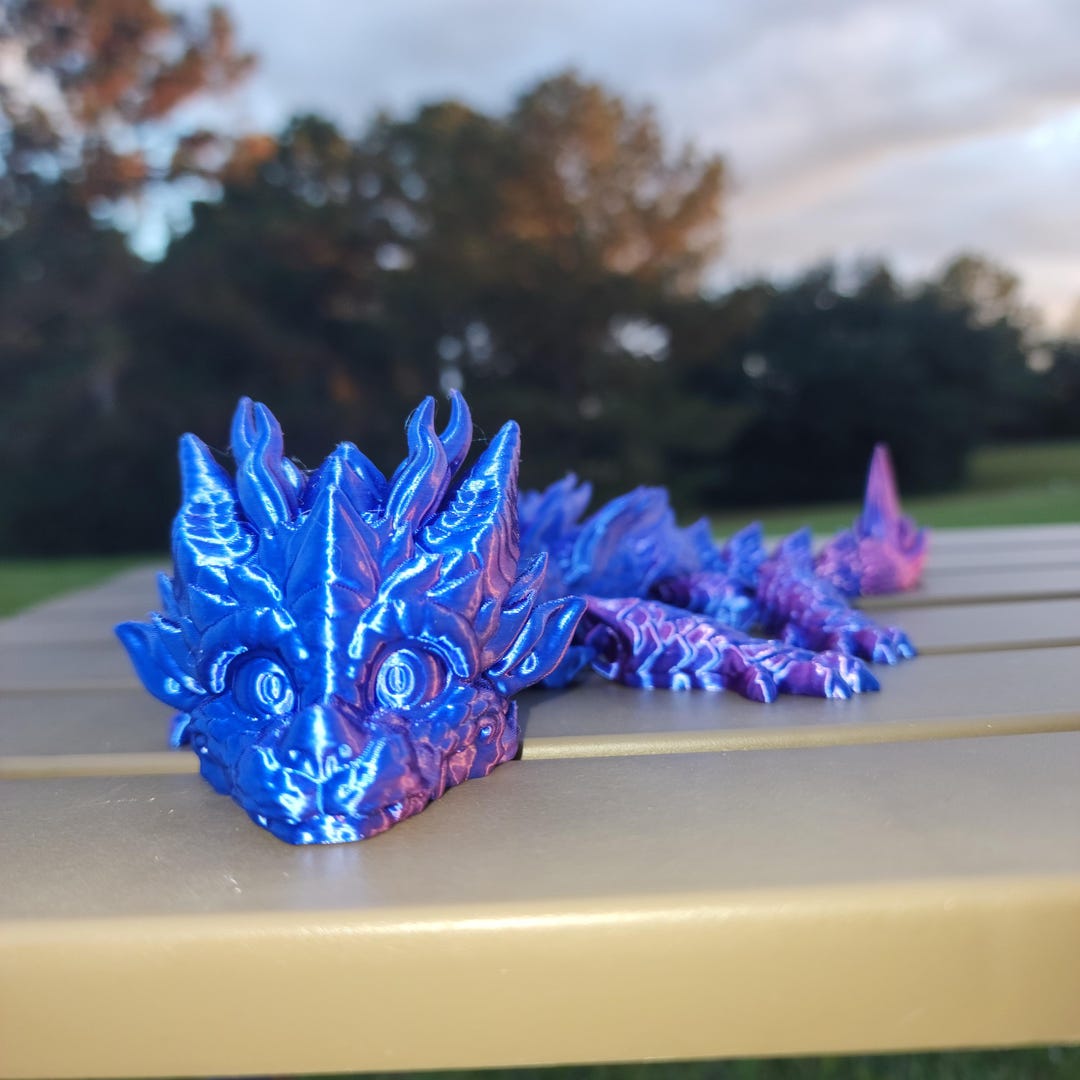 Articulated Baby Dragon – 3D Printed Poseable Dragon, Unique Desk Décor ...