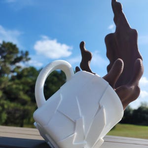 Artistic 3D Printed Falling Coffee Mug – Unique Home Bar Décor ...