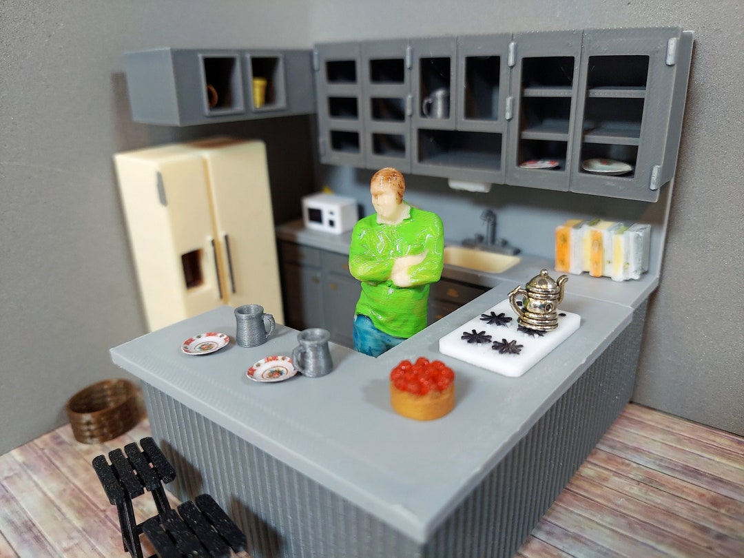1:24 Scale (half Scale) Complete Seinfeld Kitchen Fridge Microwave ...