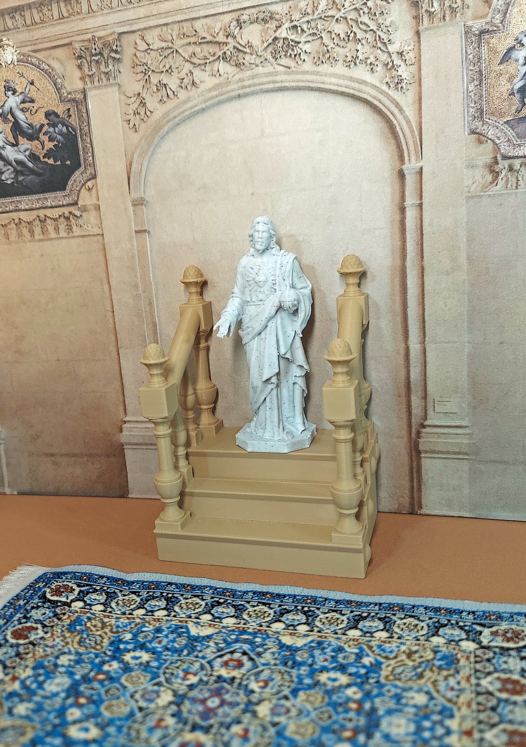 1:24 Scale (half Scale) Jesus in White 3d Printed Plastic for Dollhouse ...
