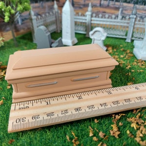 1:24 (half Scale) Casket, Coffin. Perfect for a Halloween Dollhouse or ...