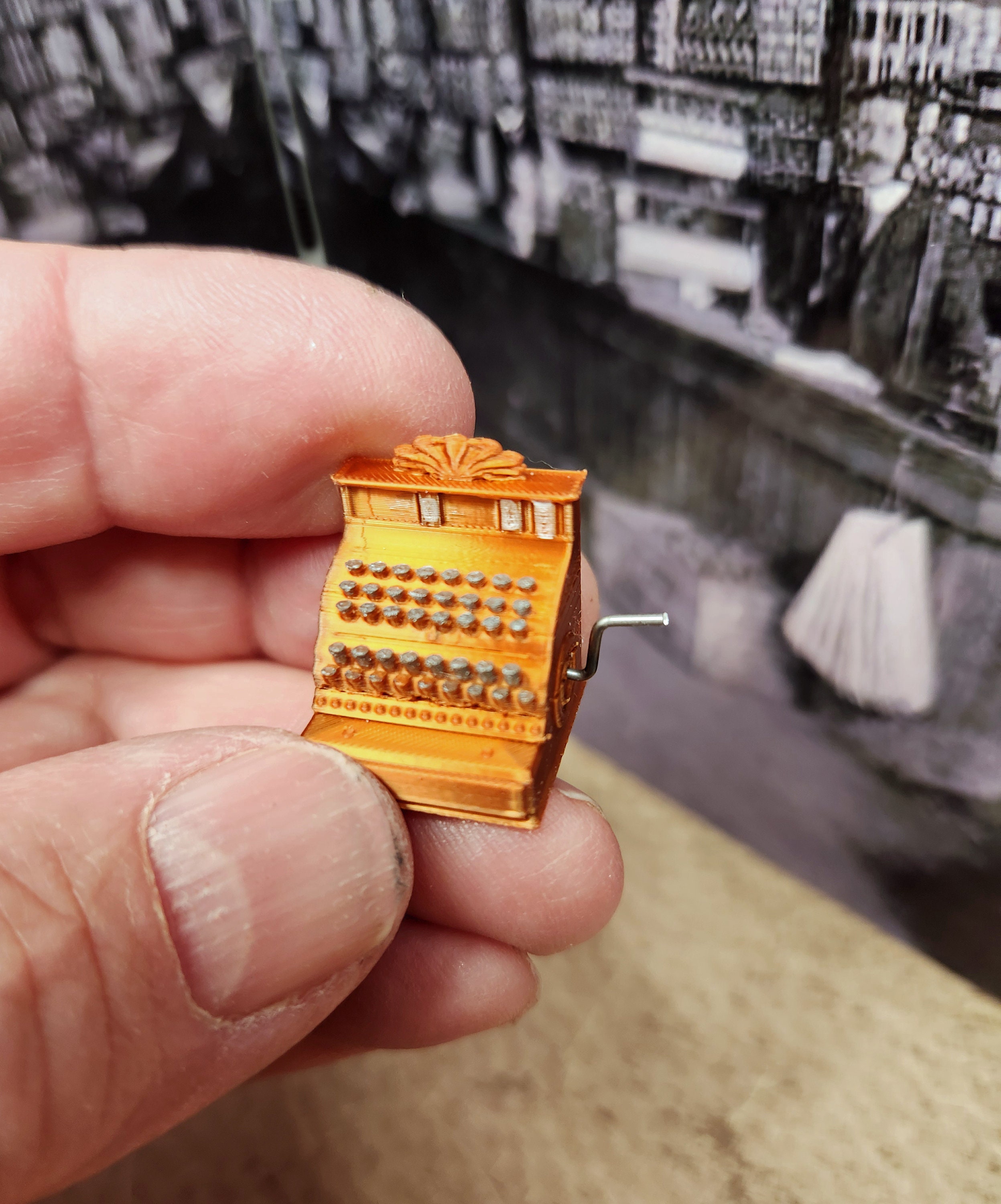 1:24 (half Scale) Antique Looking Cash Register 3d Printed in Copper ...