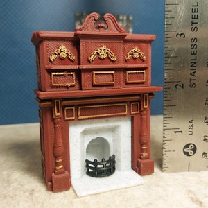 1:24 Scale (half Scale) Fancy Fireplace. Available in Three Colors as a ...