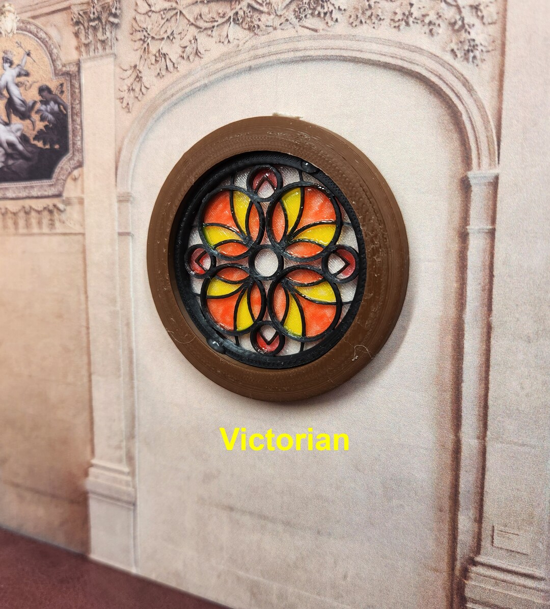 1:24 (half Scale) Miniature Stained Glass Windows. Hand Painted 3d ...