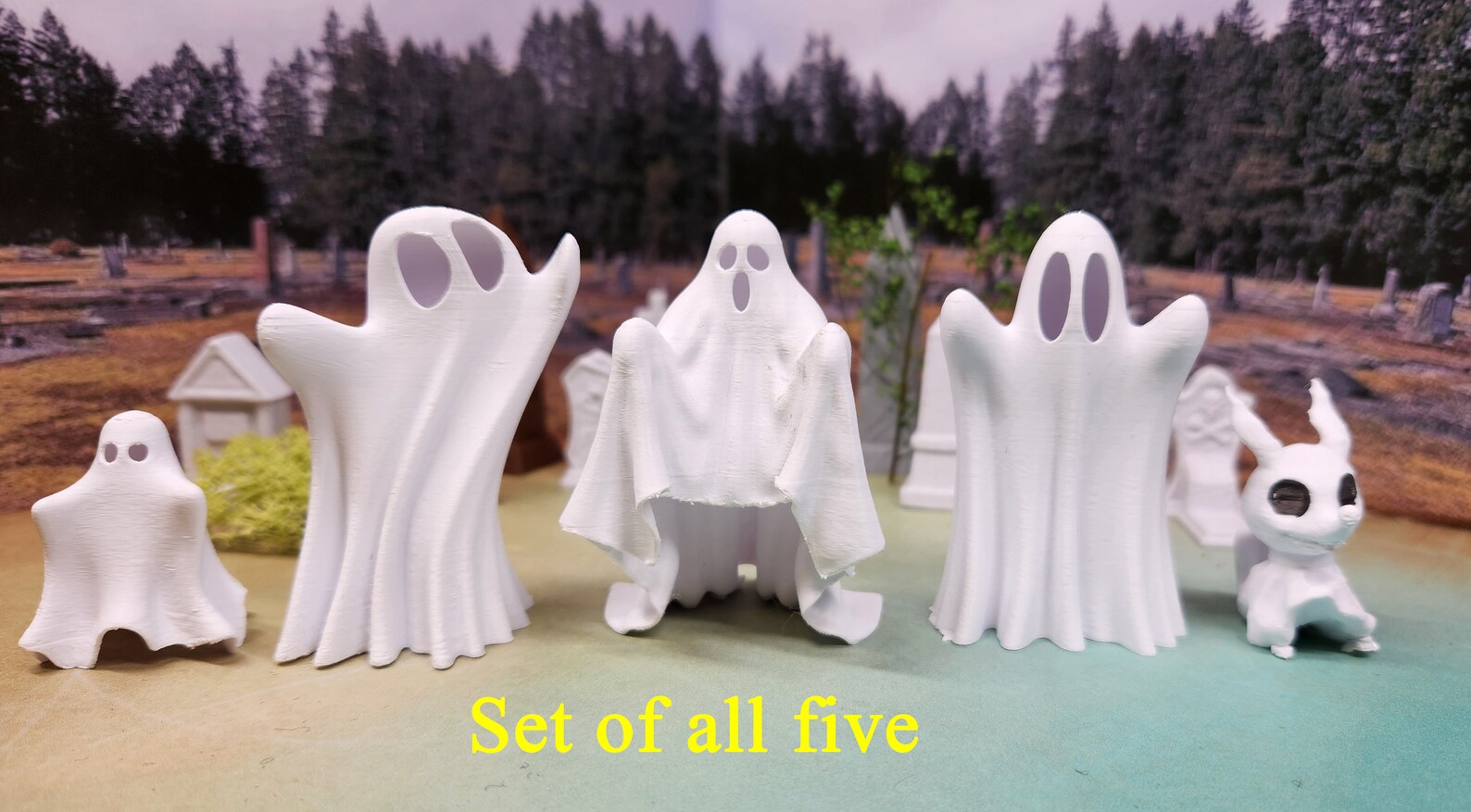 1:24 (half Scale) Ghost. Choice of 5 Figures. White Plastic for ...