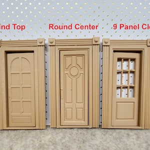 1:24 Scale (half Scale) 3d Printed Working Interior Doors 5 Styles 3 ...