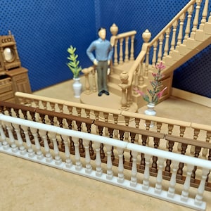 Dollhouse Miniature Stair Railing Available in Three Colors to Match My ...