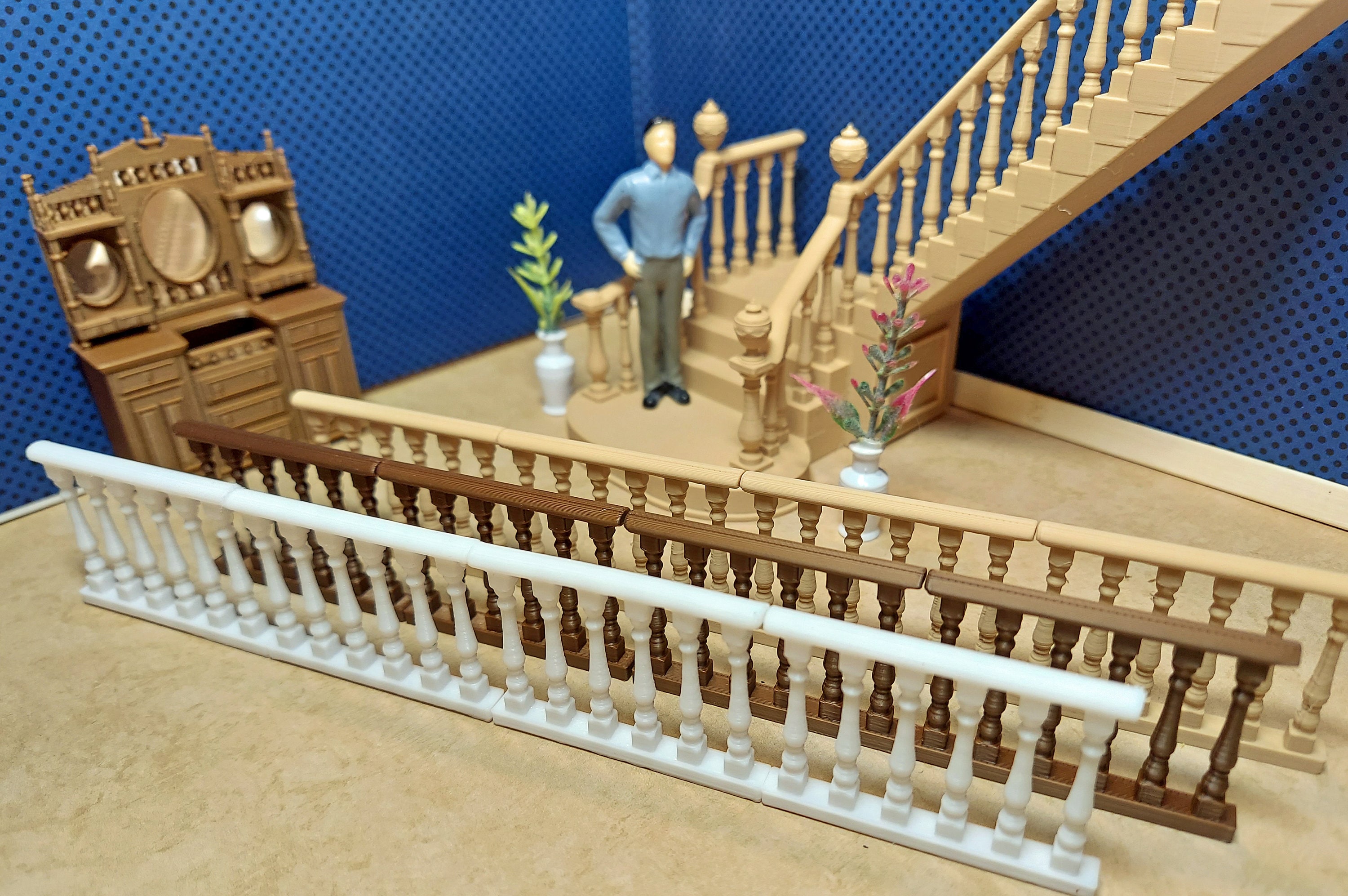 Dollhouse Miniature Stair Railing Available in Three Colors to Match My ...