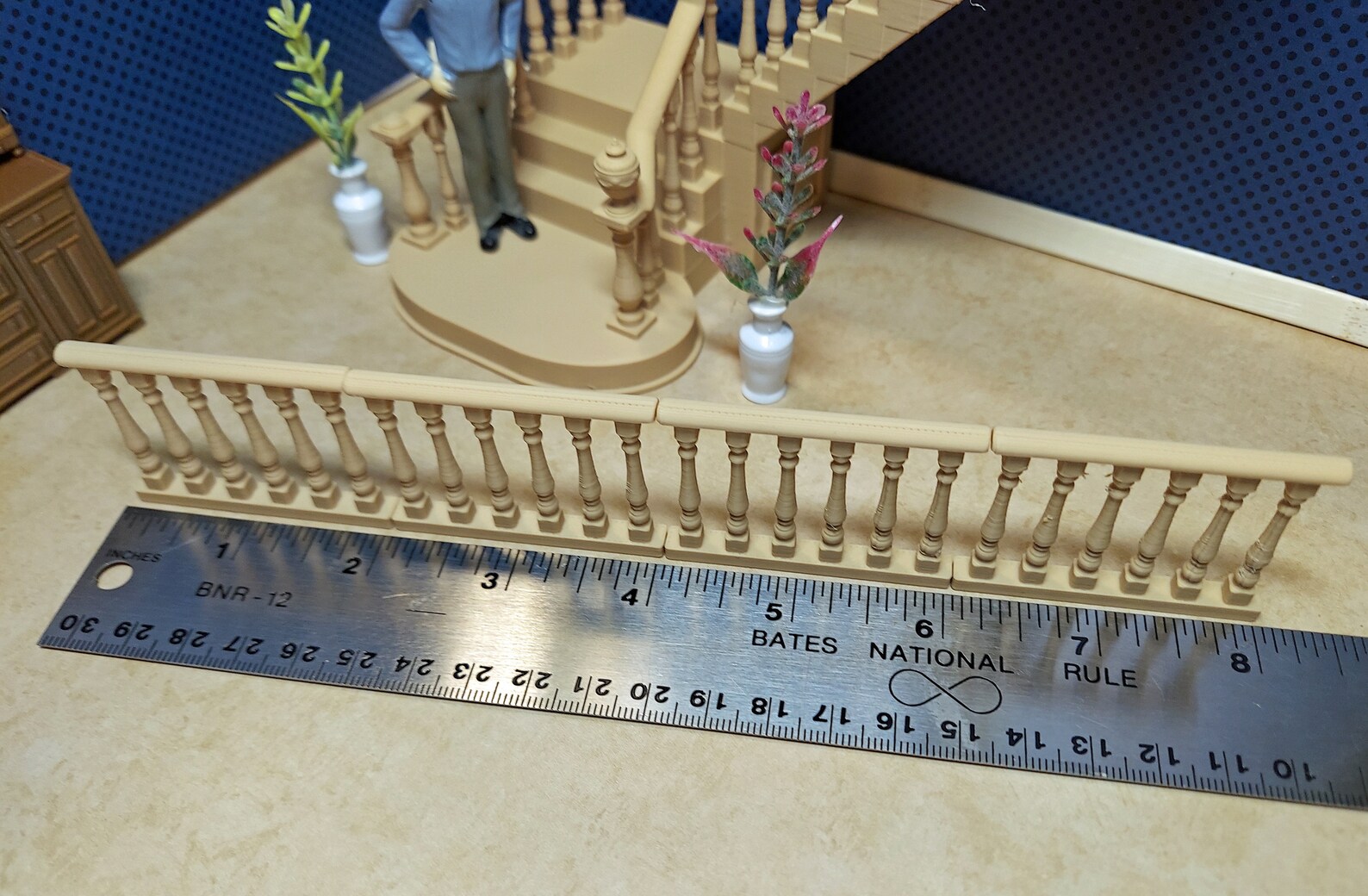 Dollhouse Miniature Stair Railing Available in Three Colors to Match My ...