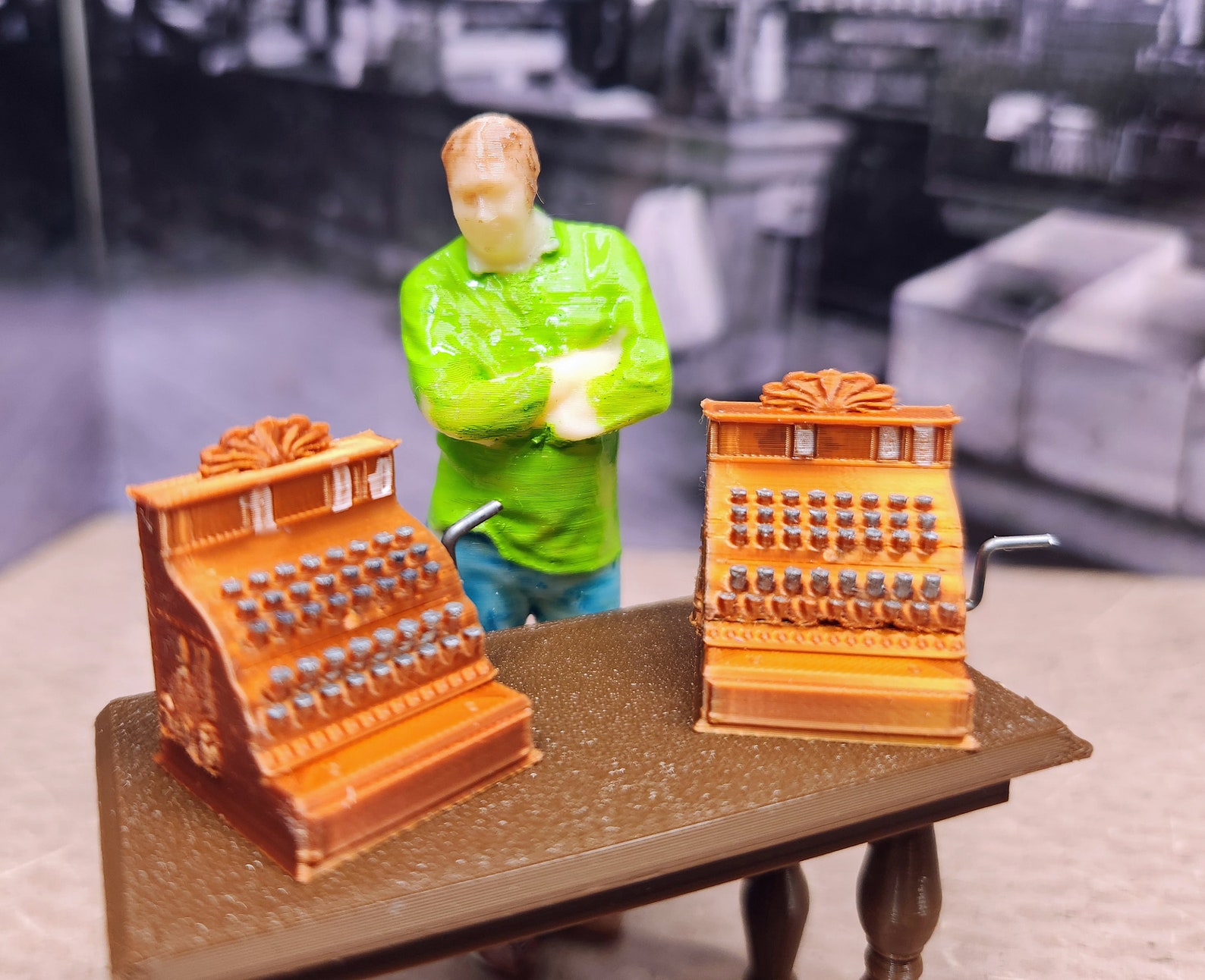 1:24 (half Scale) Antique Looking Cash Register 3d Printed in Copper ...