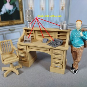 1:24 Scale (half Scale) 6 Peice Desk Set (NO DESK) for Dollhouse ...
