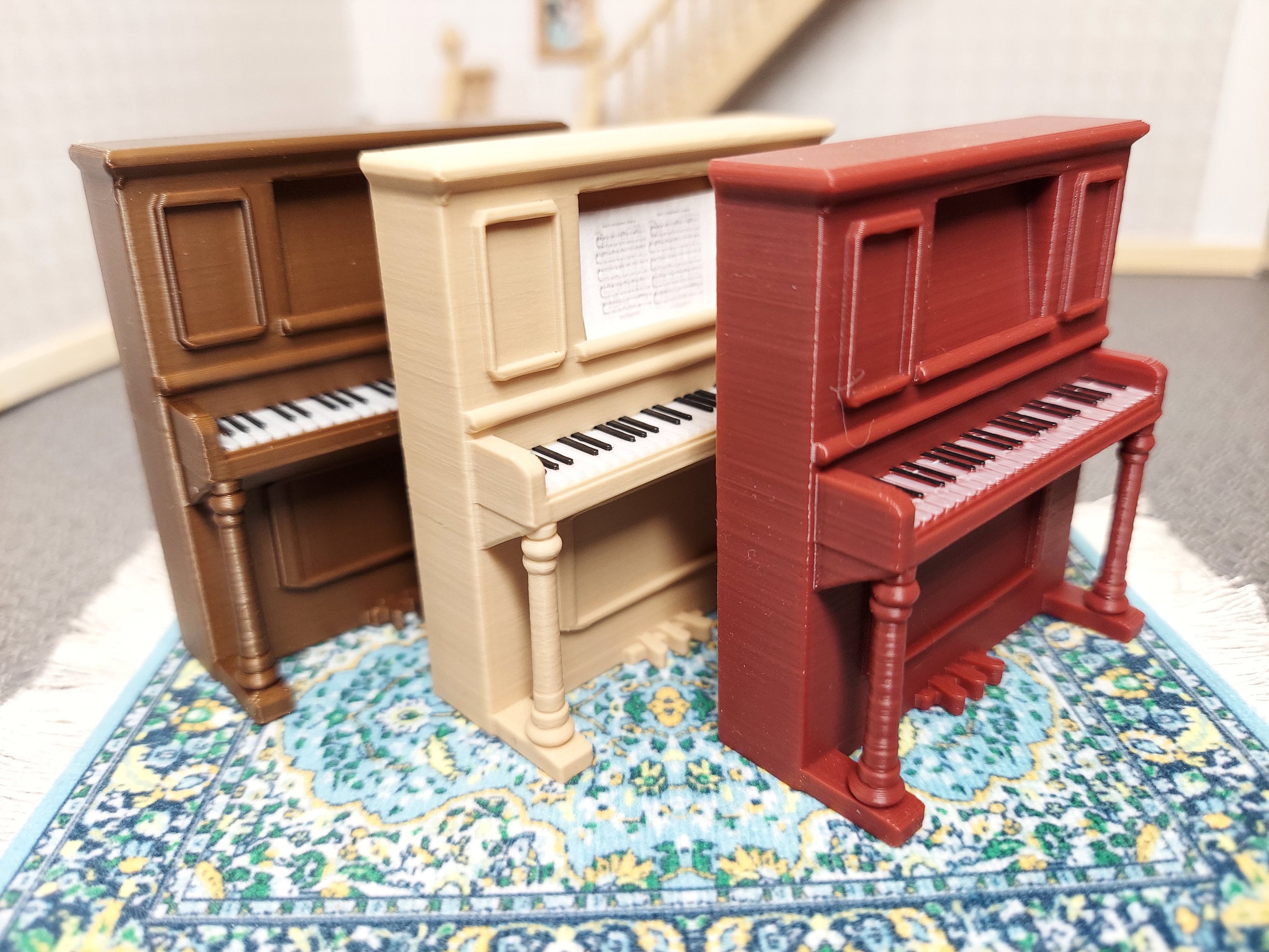 1:24 Scale (half Scale) 3D Printed Dollhouse Upright Piano. Available ...