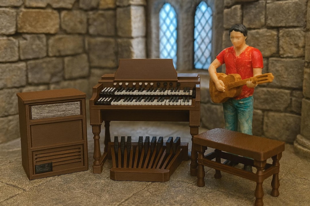 Dollhouse Hamond Organ Miniature, 1:24 Scale With Bench - Etsy