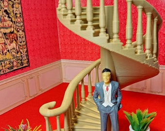 Dollhouse Miniature Spiral Staircase 1:12 Scale - Etsy