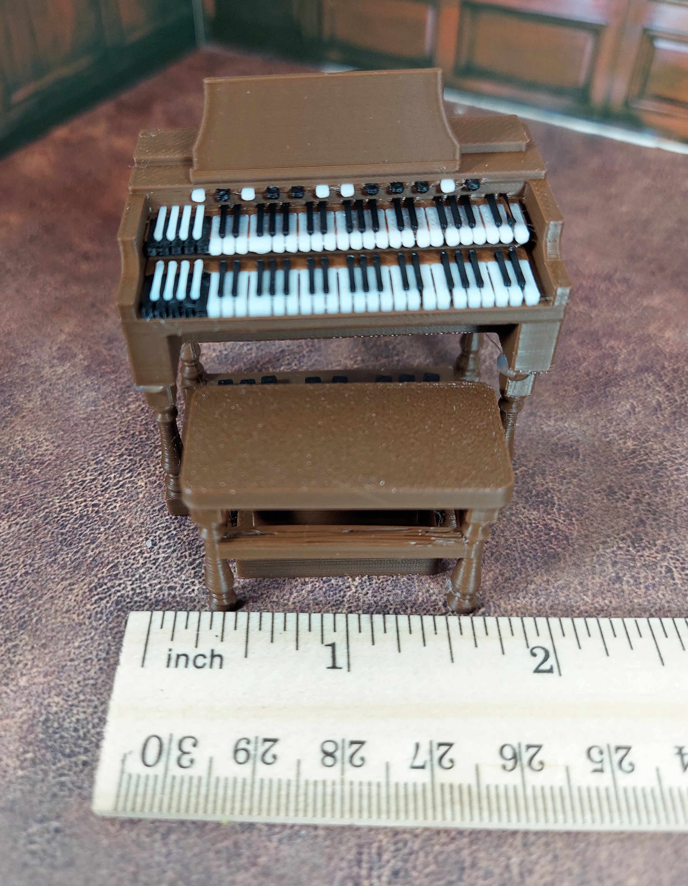 Dollhouse Hamond Organ Miniature, 1:24 Scale With Bench - Etsy