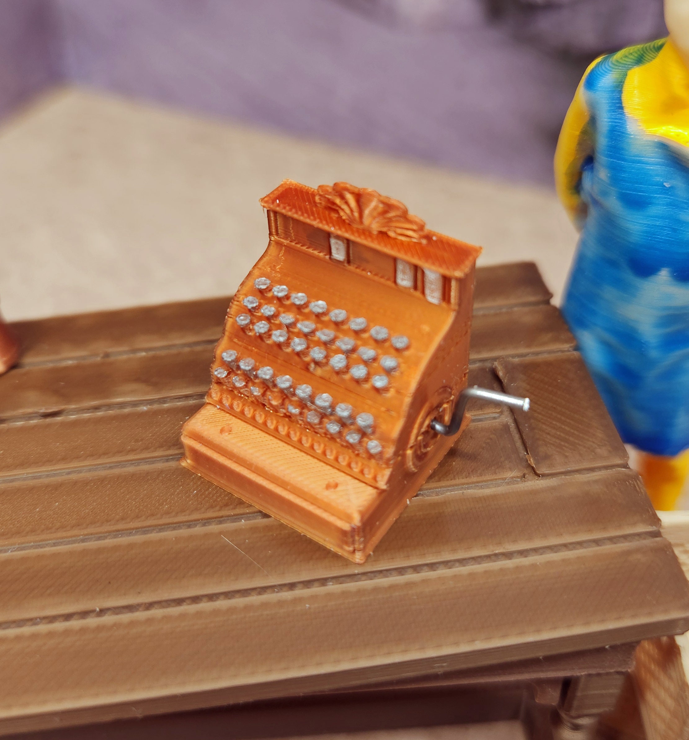 1:24 (half Scale) Antique Looking Cash Register 3d Printed in Copper ...