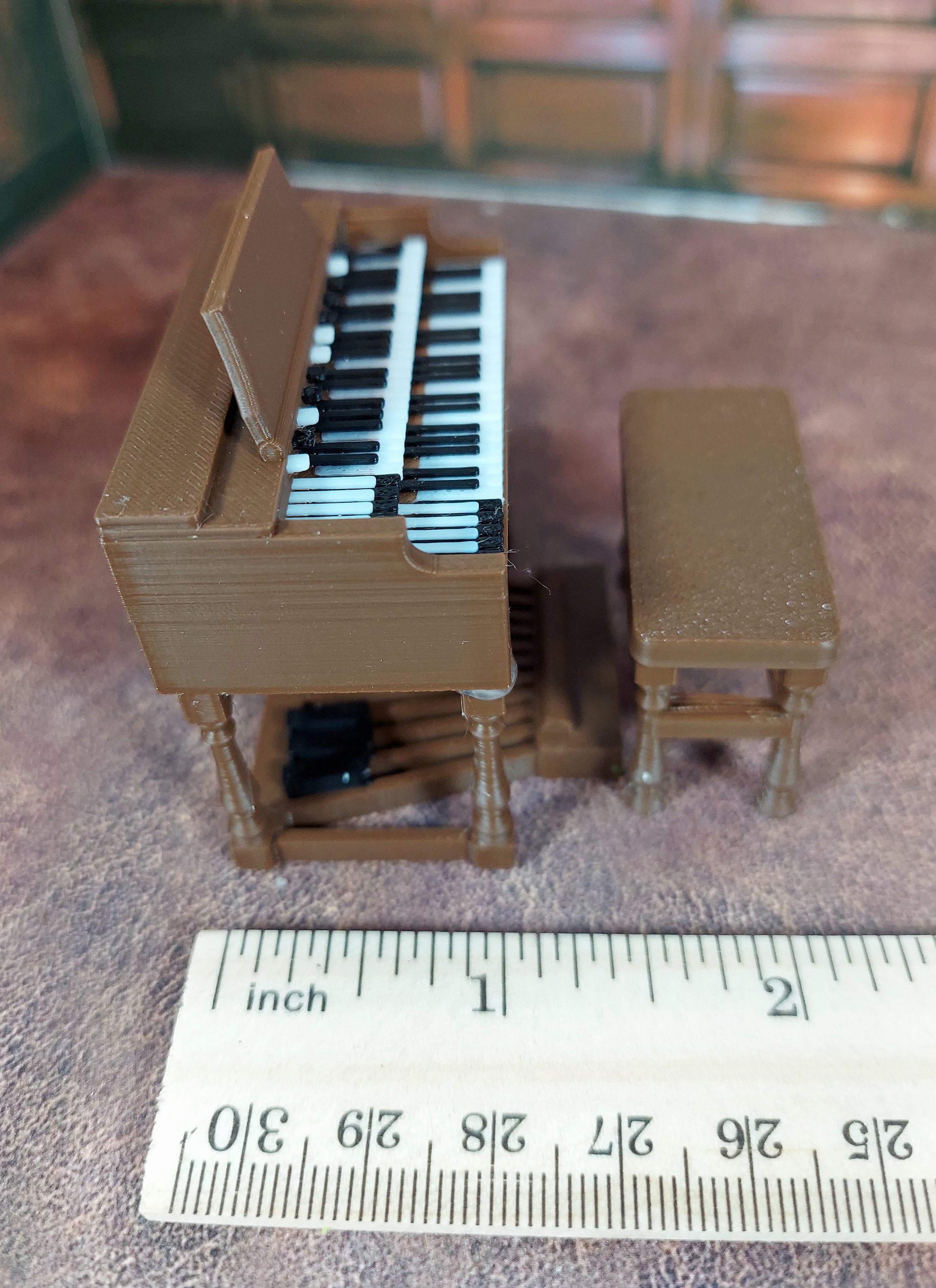 Dollhouse Hamond Organ Miniature, 1:24 Scale With Bench - Etsy